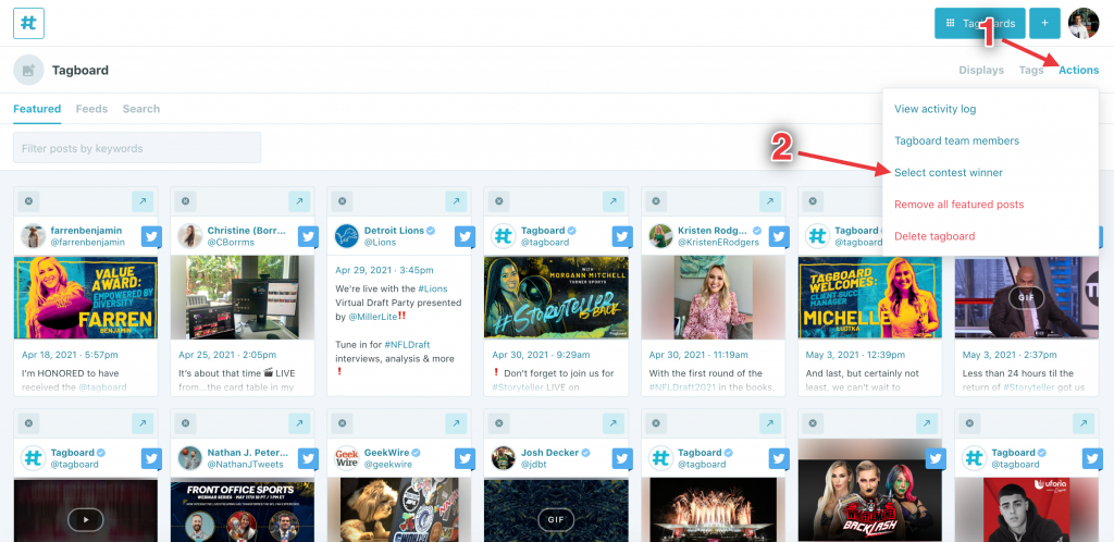 New Tagboard Features