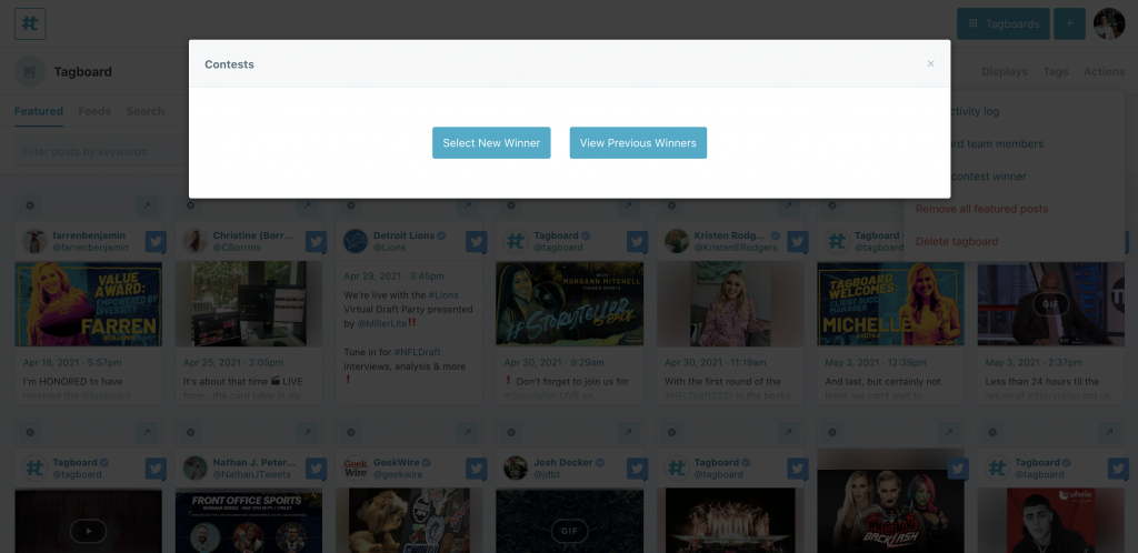 New Tagboard Features